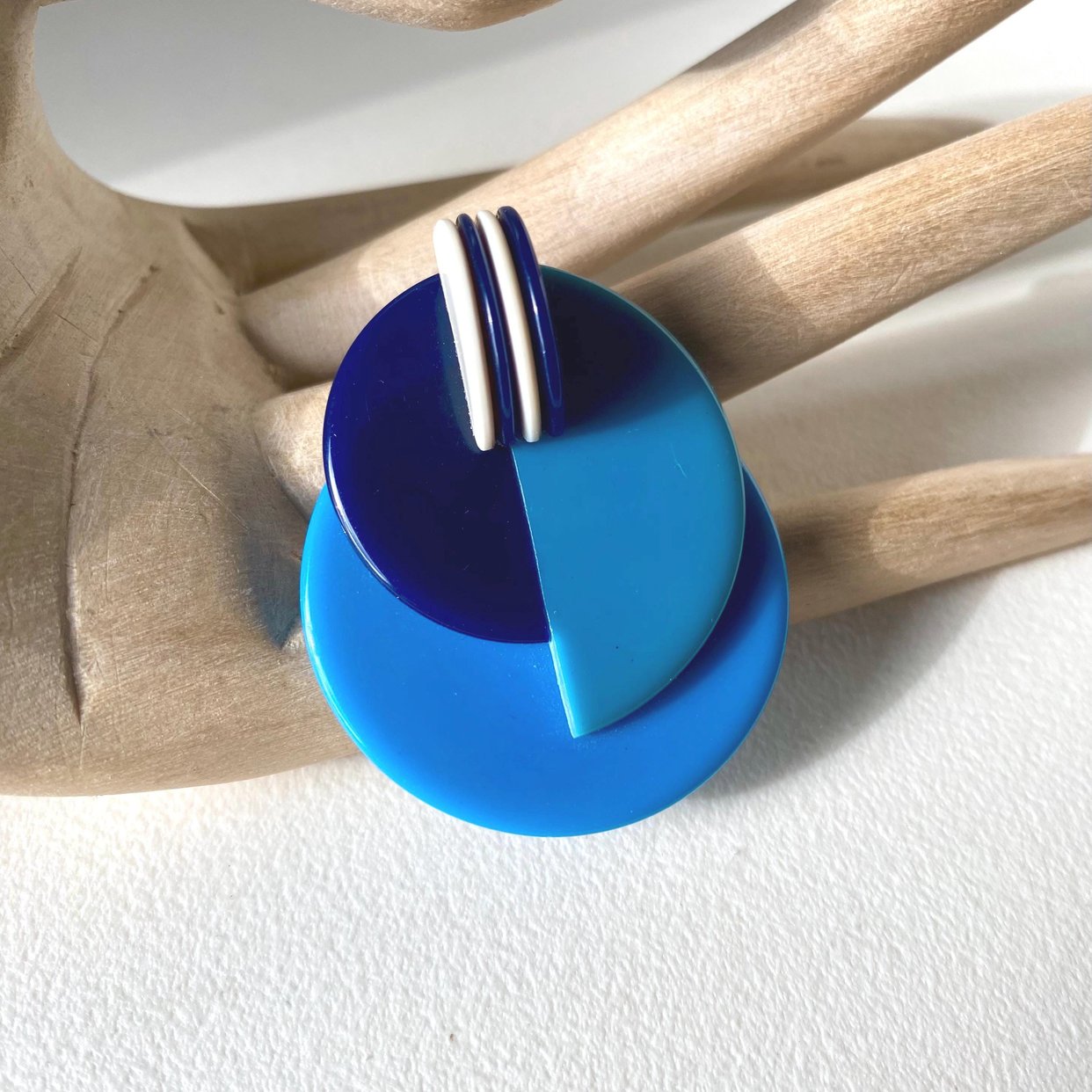 Art Deco Vintage Navy & Sagdes of Blue Galalith | Bakelite Baby Design ...
