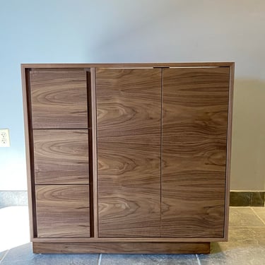 Walnut 36" Plinth Base Mid Century Style Bathroom Vanity | Draftwood ...