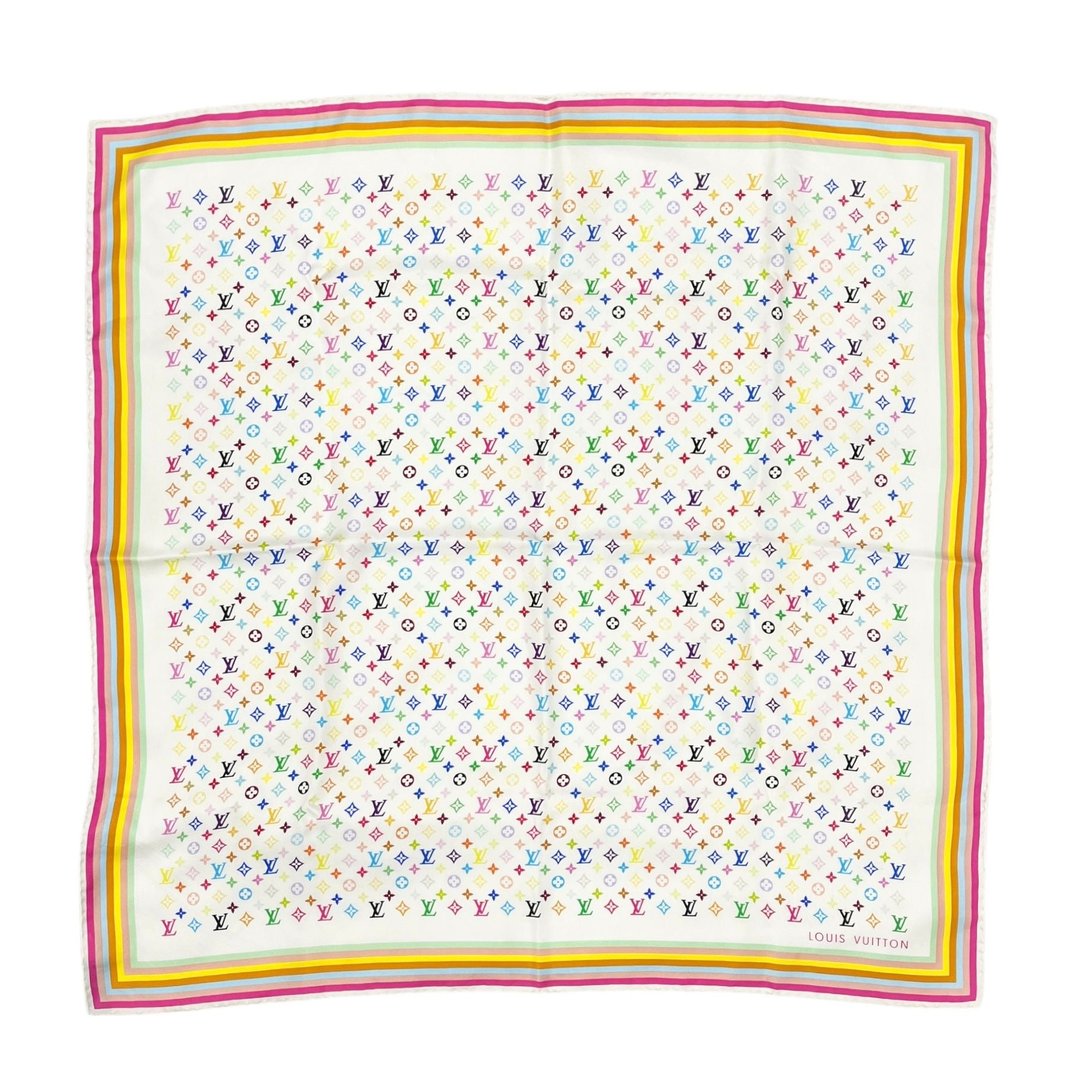 Louis Vuitton White Murakami Scarf | Treasures of NYC | New York, NY