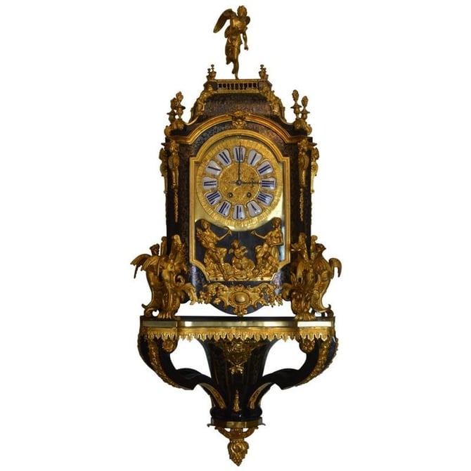 19th Century French Boulle Clock with Pedestal | Pegaso Gallery Design ...