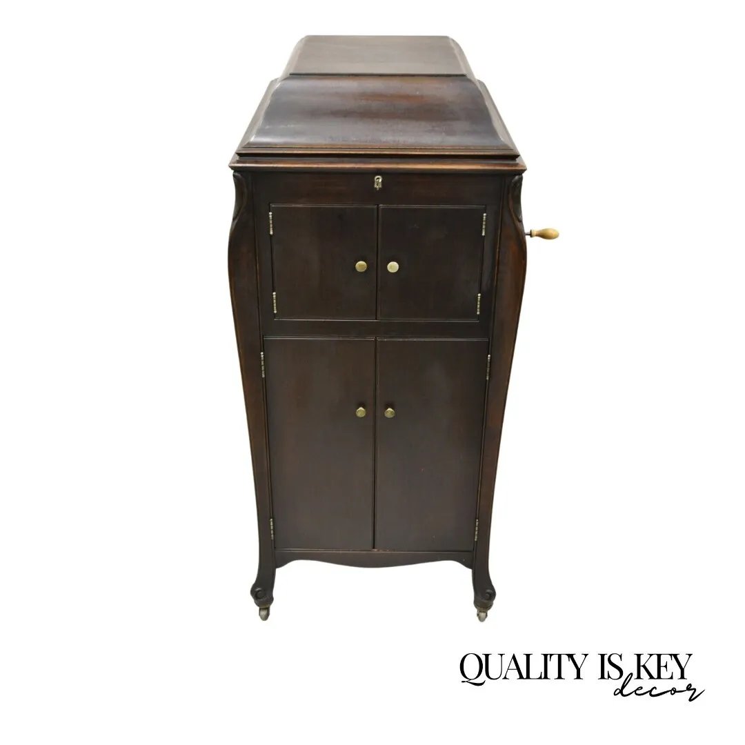 Antique Victor Talking Machine VV-XI Record Player Victrola Mahogany ...