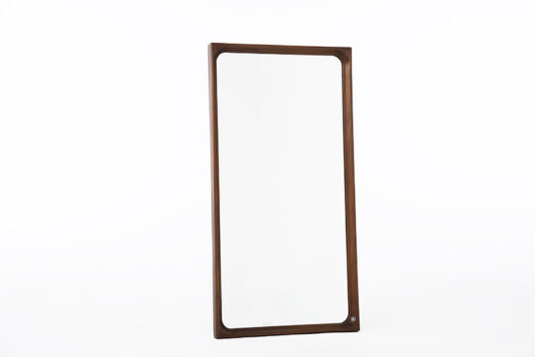 Danish Modern Beech Rectangular Wall Mirror | Danish Teak Classics ...