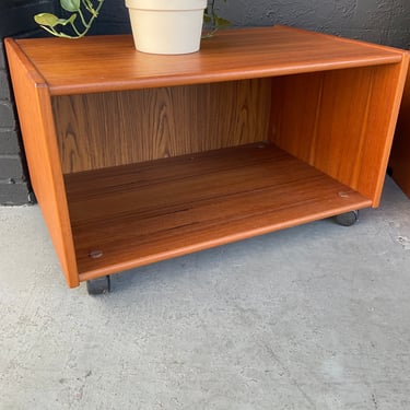 Rolling Teak Media Cart | Revival Vintage | North Loop - Austin, TX