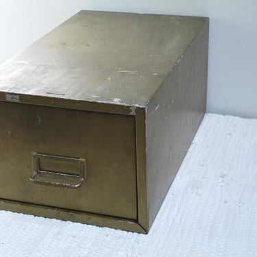 Metal File Drawer Army Green Metal Storage Box Gold Steelmaster | All ...