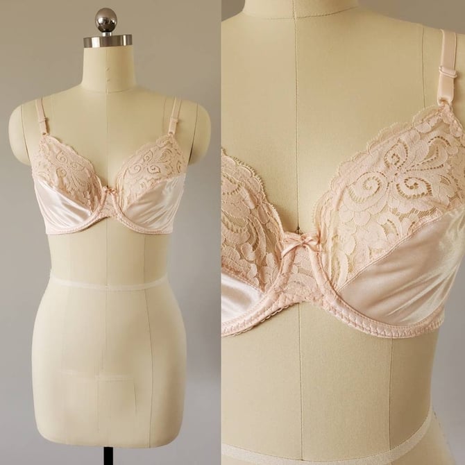 1980s Bali Satin And Lace Bra 80s Lingerie 80s Womens Hey Sailor 6720