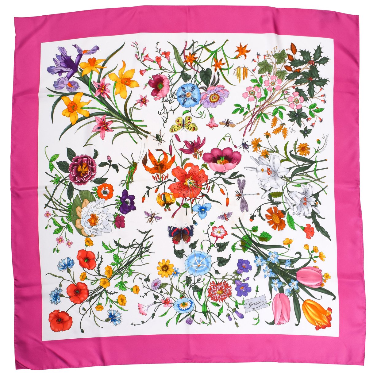 Gucci Iconic Flora by Vittorio Accornero Pink Border | Amarcord Vintage ...