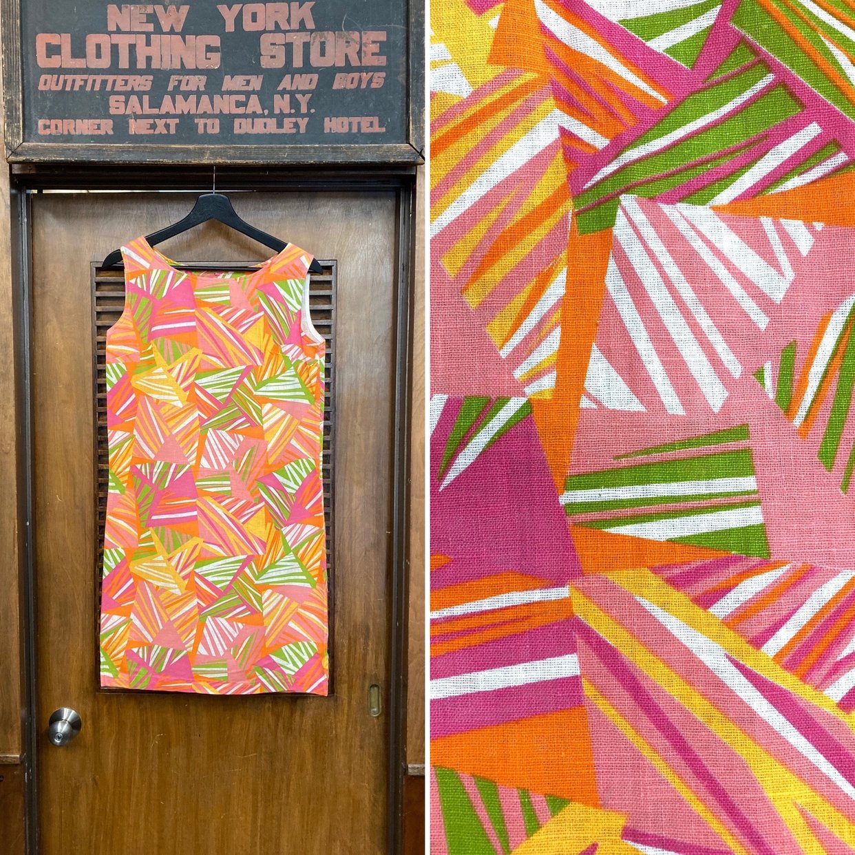 Vintage 1960’s Deadstock Atomic Mod Cotton Tiki Modernist | Vintage on ...