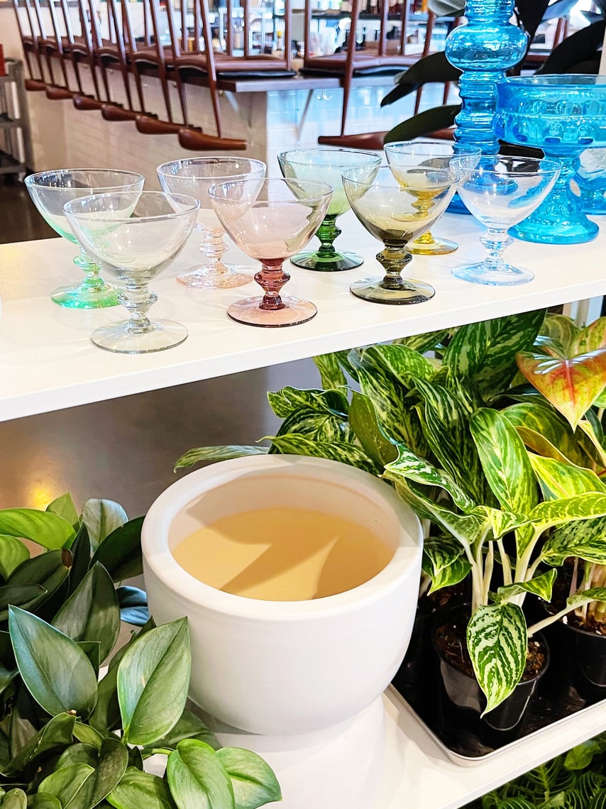 Vintage MCM Rainbow Cocktail Glasses | Jungle and Loom | Washington, DC