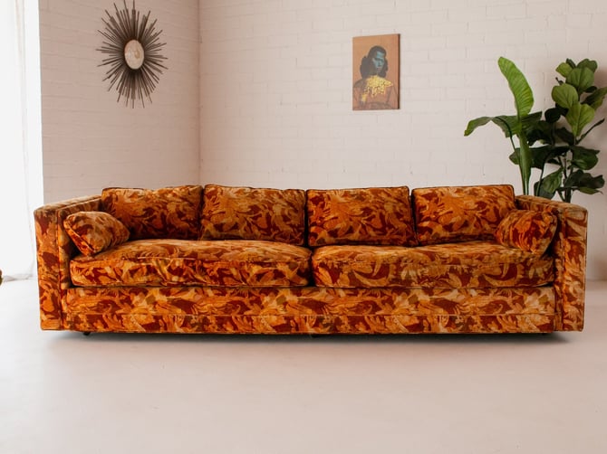 70s velvet couch store