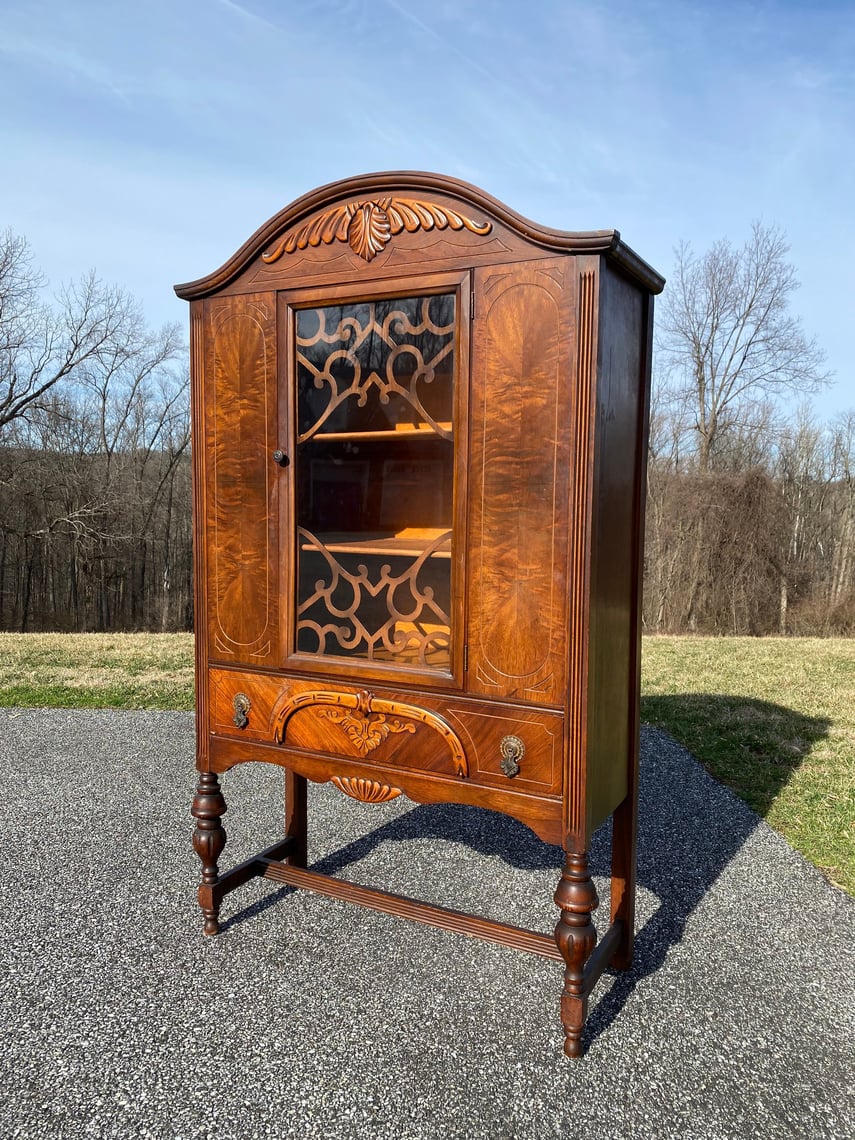 Jacobean china hutch store