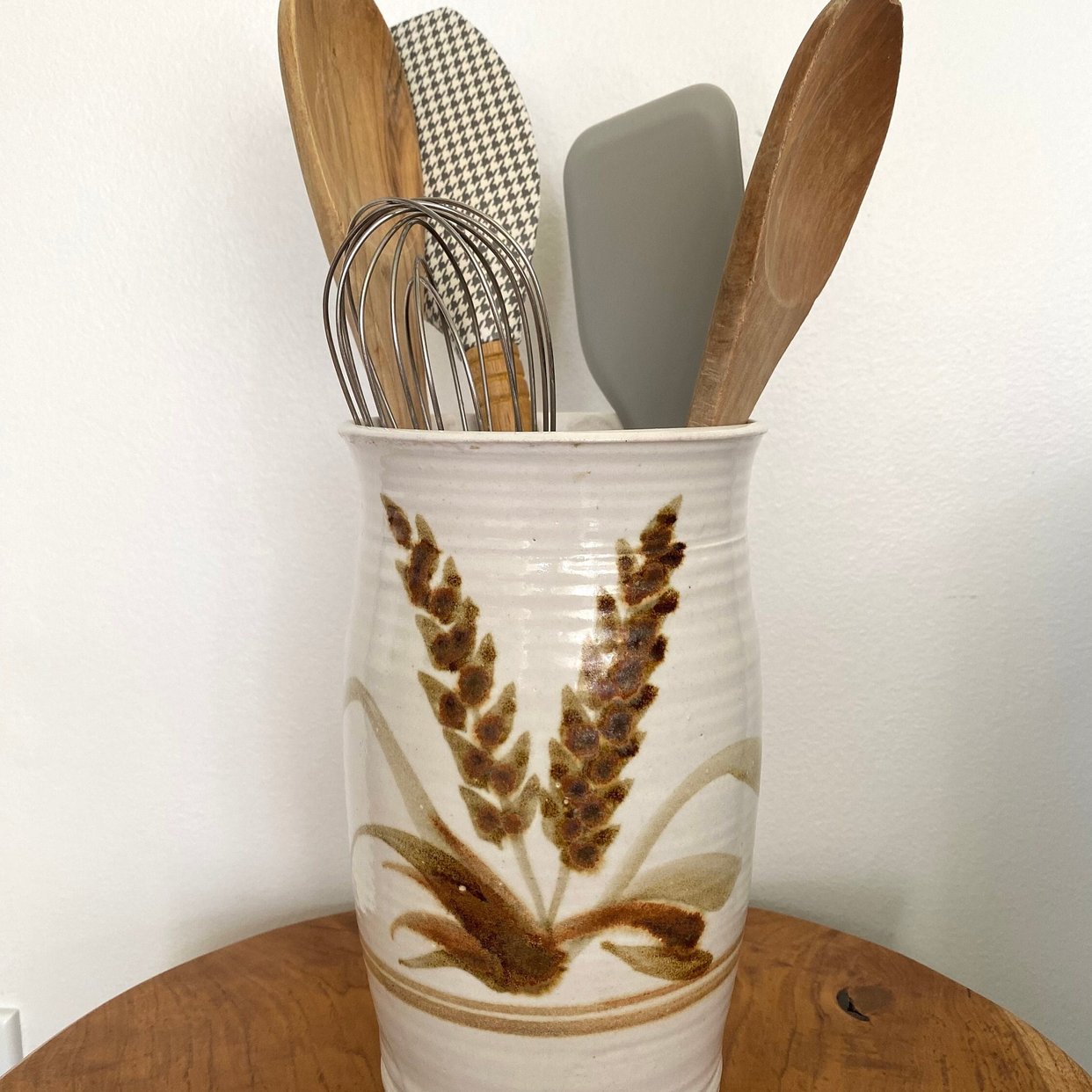 Vintage Utensil Holder Vase - Mid Century Ceramic | Sunny Patina - San ...