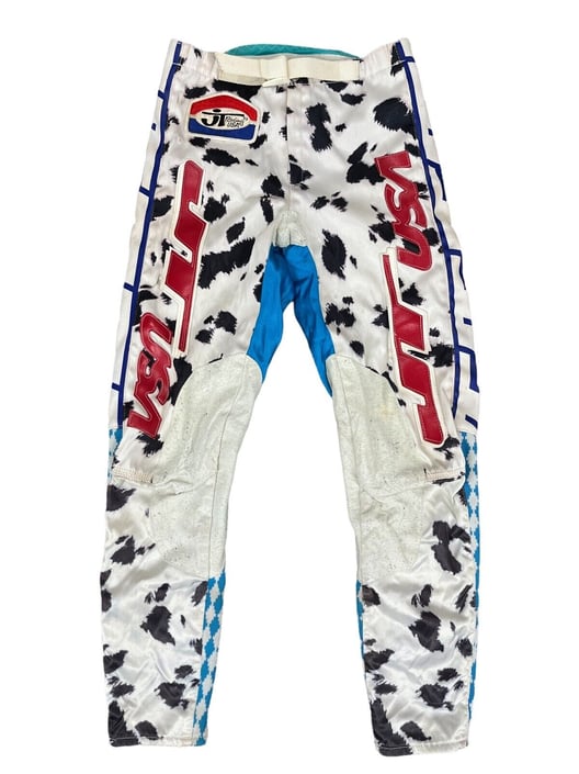 Vintage 80's JT Racing Dalmation Print Motocross Dirtbike Pants Made ...
