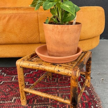 Tortoise Bamboo Plant Stand Mini Stool | Revival Vintage | North Loop ...