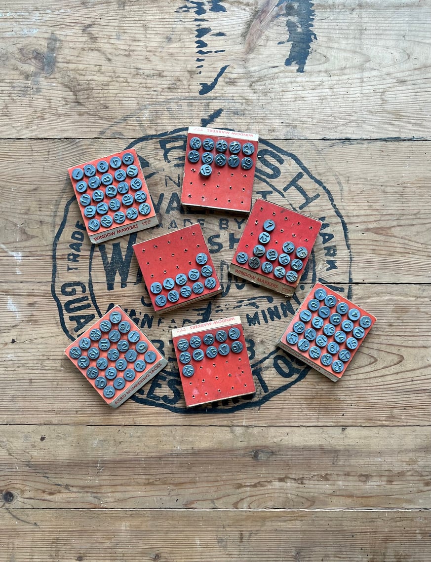 Vintage Window Screen Numbering Tacks | North Grove Antiques | Freeport, IL