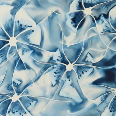 Indigo Astrocytes - original ink painting of brain cells - | Artologica ...