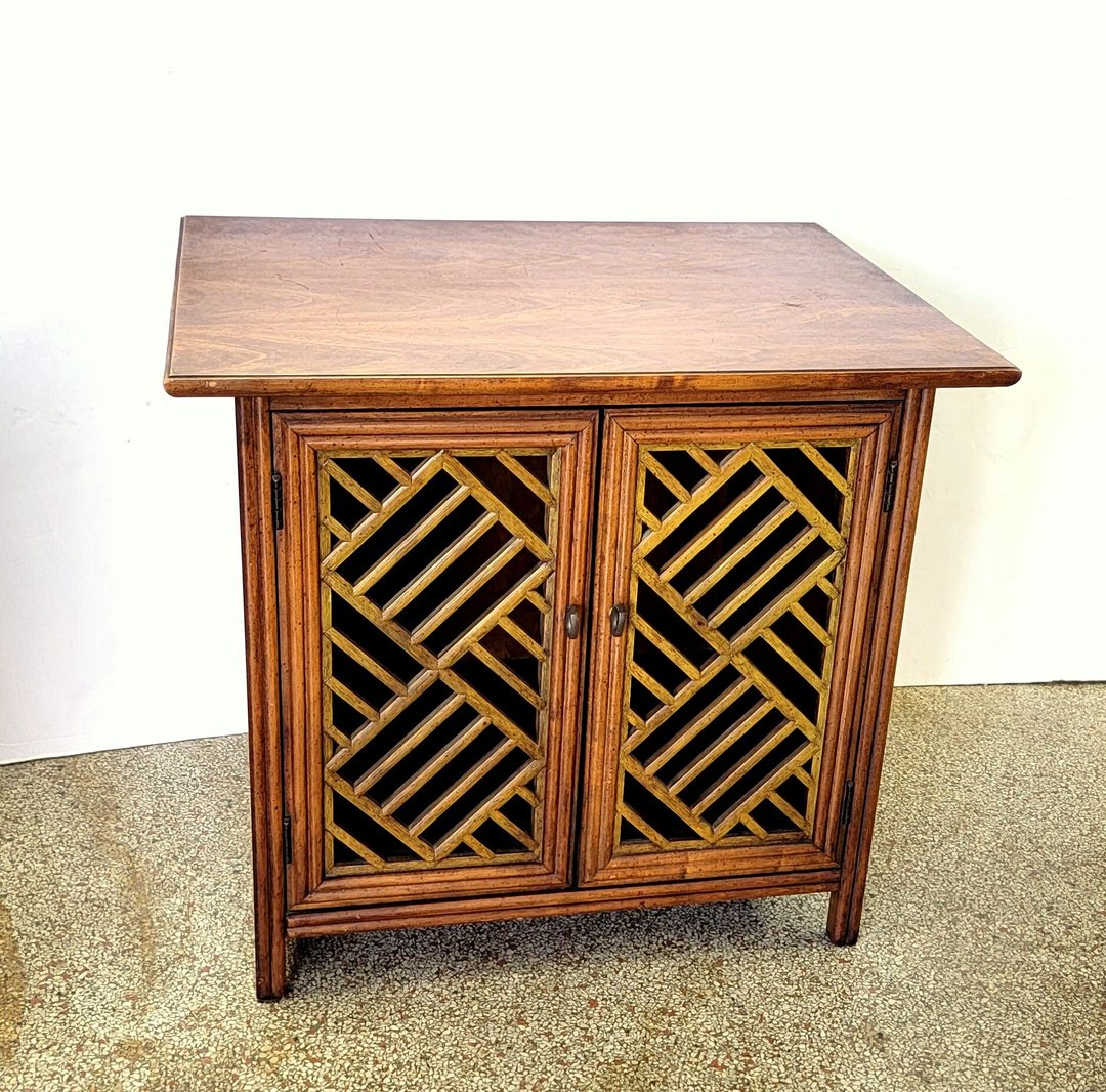 Hollywood Regency Fretwork End Table / Cabinet | Modern Picks | Pompano ...