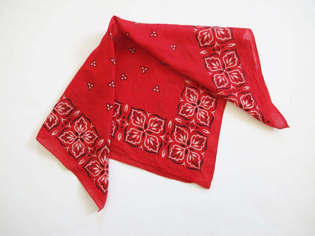 Vintage 60s WashFast Red Bandana - 1960s Soft Worn In | Milk Teeths ...
