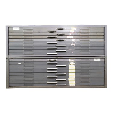 Reclaimed 20 Drawer Steel Flat Map Stack Cabinet | Olde Good Things ...