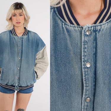 Dickies Jean Jacket Baseball Jacket 90s DENIM Jacket Varsity Dickies Jean Jacket Baseball Jacket 90s DENIM Jacket Varsity