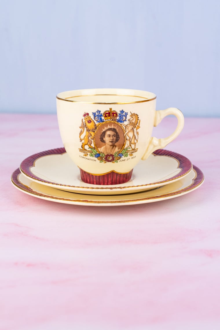 Vintage Clarice Cliff Queen Elizabeth II Coronation Trio | Posh Chicago ...