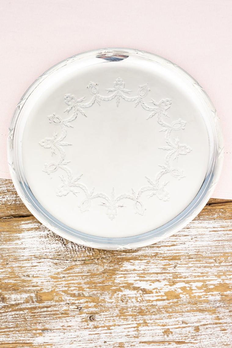 Victorian Silverplate Round Drinks Tray | Posh Chicago | Chicago, IL