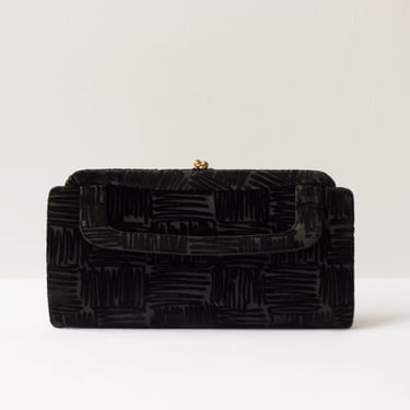 1960s Koret Velvet Burnout Extra Long Top Handle | Wayward Collection ...