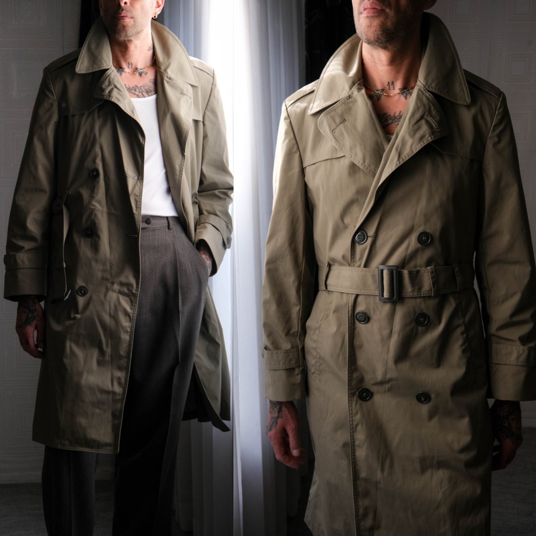 Vintage USMC All Weather Pewter Shade Double Breasted Trench Coat | The ...