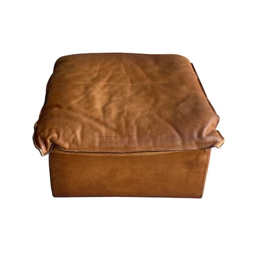 Vintage Leather Ottoman, NL, 1970’s | The Renner Project | Austin, TX