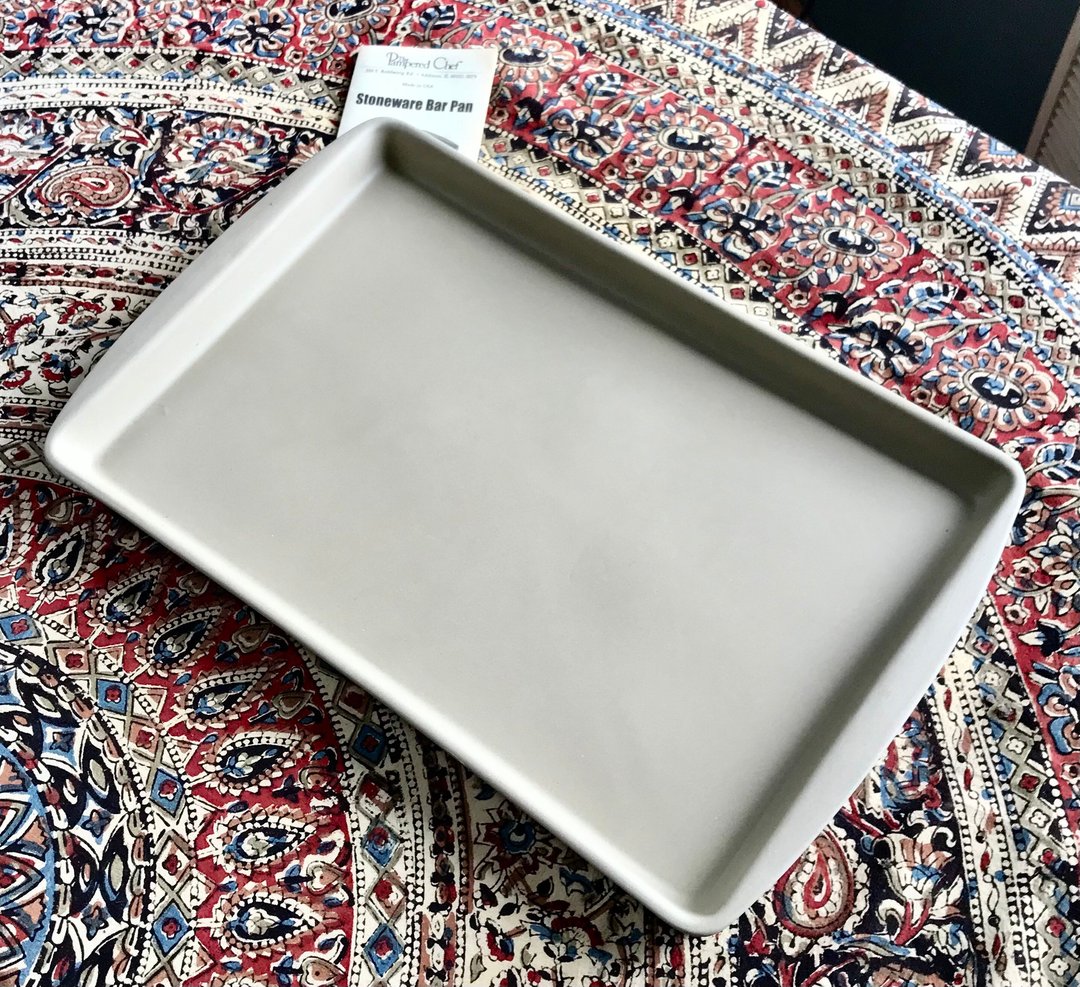 Pampered Chef Stoneware Bar Pan 1445 Cookie Sheet 11” x 16” Retired ...