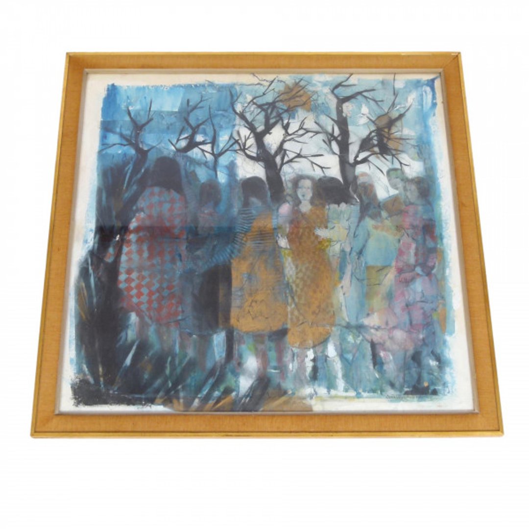 1960s Doris Wainwright Kennedy Figural Painting | City Issue | Candler ...