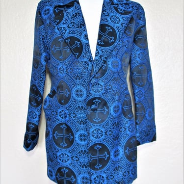 Vintage 1990s Lip Service Brocade Coat, Long Jacket, Large Men ...