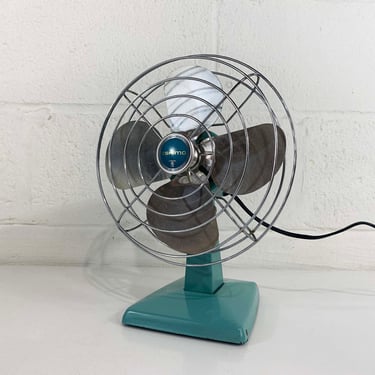 Vintage Eskimo Teal Fan Blue Edison McGraw Turquoise | Check Engine ...