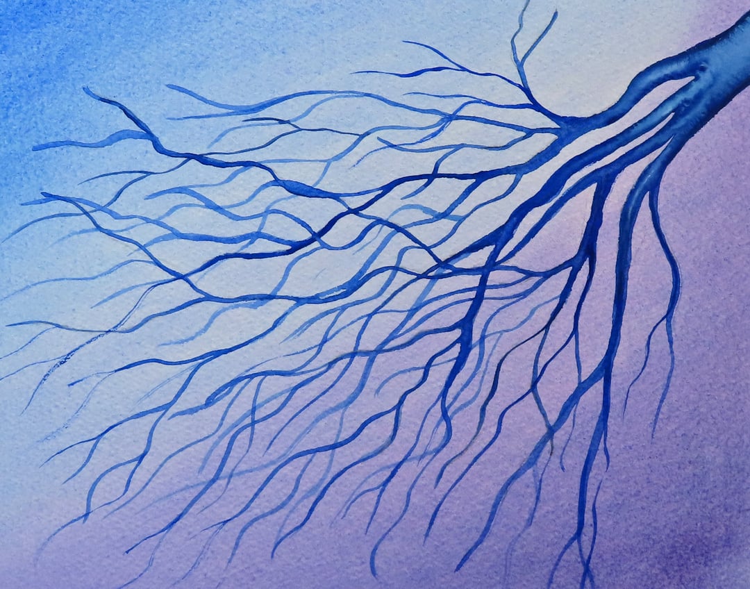 Blood Vessels - Original watercolor painting - hematology art ...