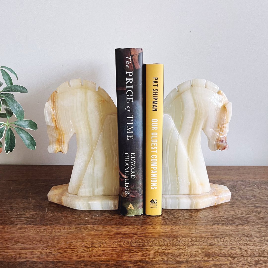Vintage Green Onyx Horse Bookends | The Distillery Vintage | Austin, TX