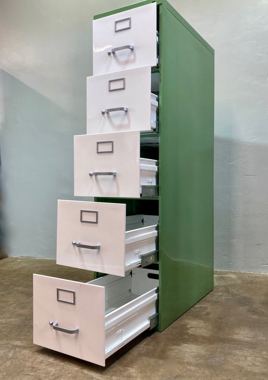 1970's SteelCase 5-Drawer Vertical File Cabinet - Refinished | Rehab ...