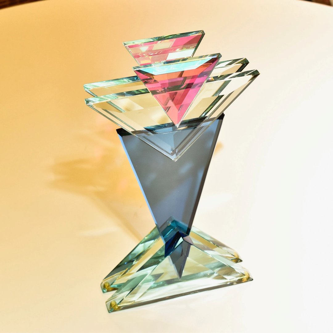 Vintage 1989 Signed American Studio Glass Sculpture, Stephen Jon ...