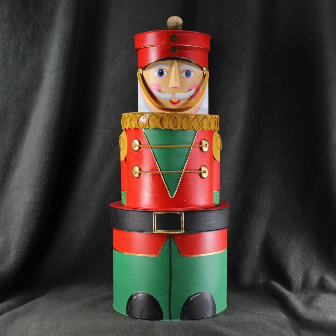Vintage Stacking Toy Soldier Tins | Christmas Stacking Tins | Vintage ...