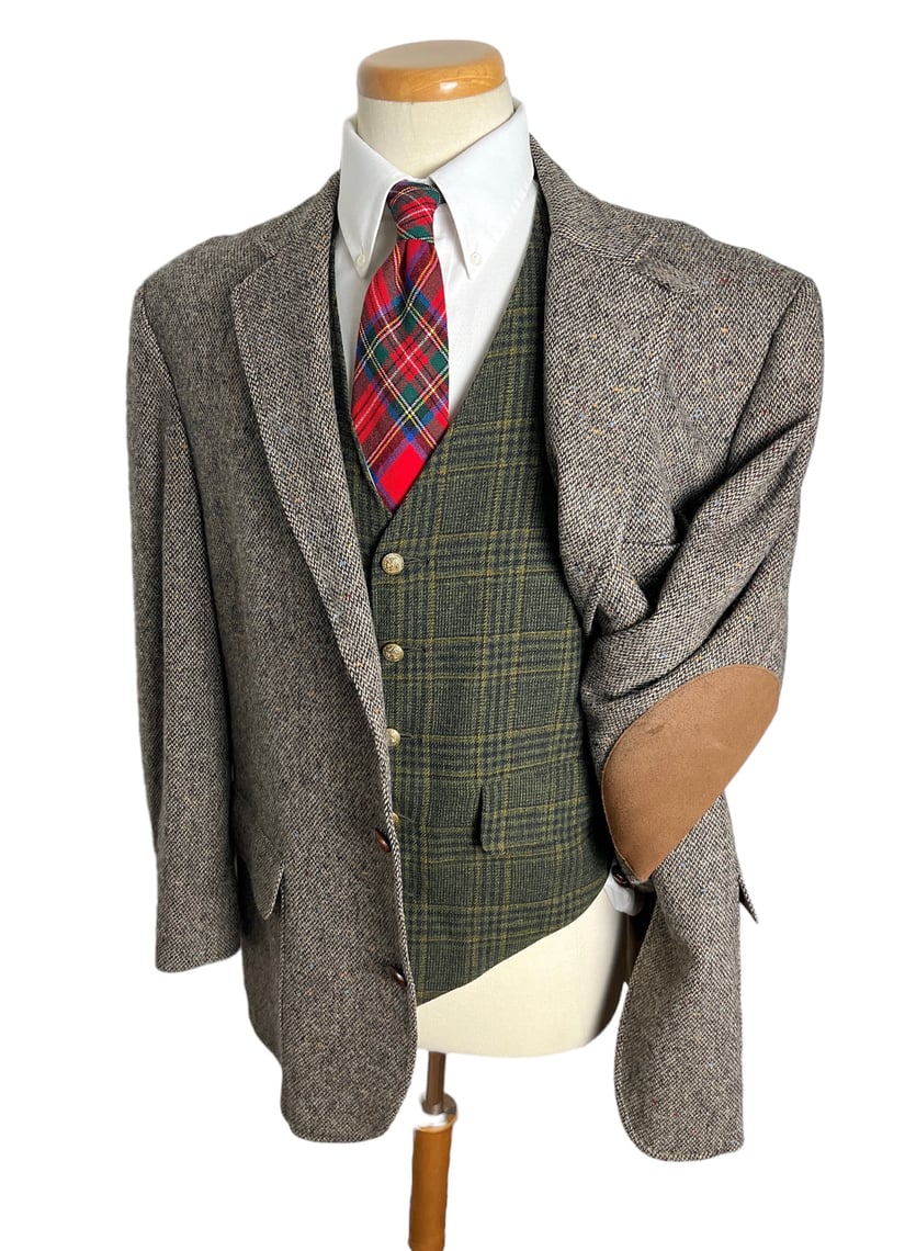 Vintage ORVIS Donegal Tweed Hacking Jacket ~ 46 ~ blazer / sport coat ...