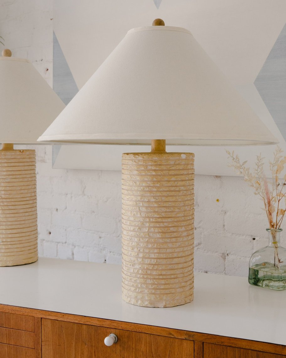1980s Cream Table Lamp | Sunbeam Vintage | Highland Park - Los Angeles, CA
