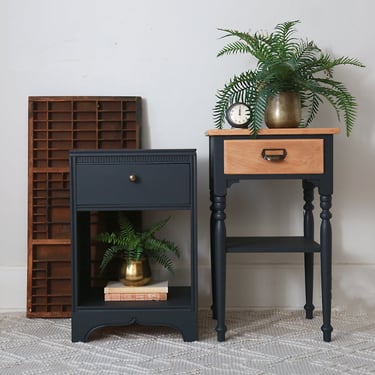 Mismatched Side Tables in Ash Gray | The White House on the Square ...
