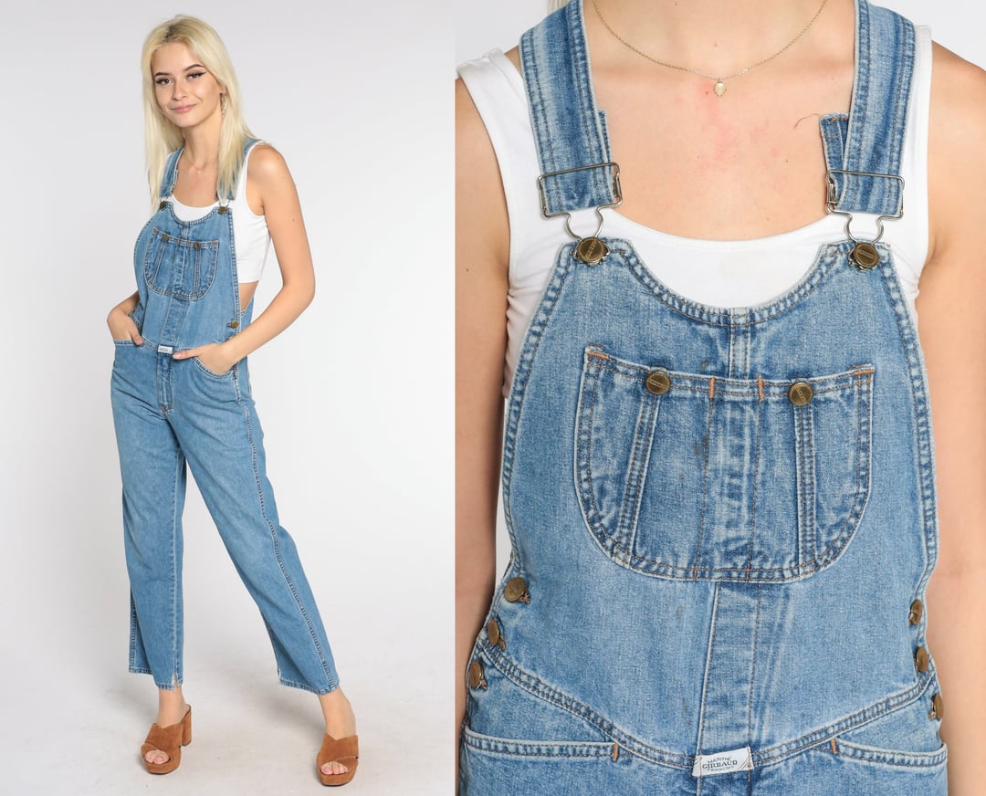 Vintage Overalls 80s Blue Jean Overall Pants Marithe Girbaud Francois ...