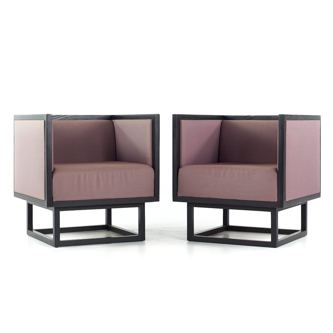 Josef Hoffman Style Mid Century Club Chairs - Pair - | Modern Hill ...