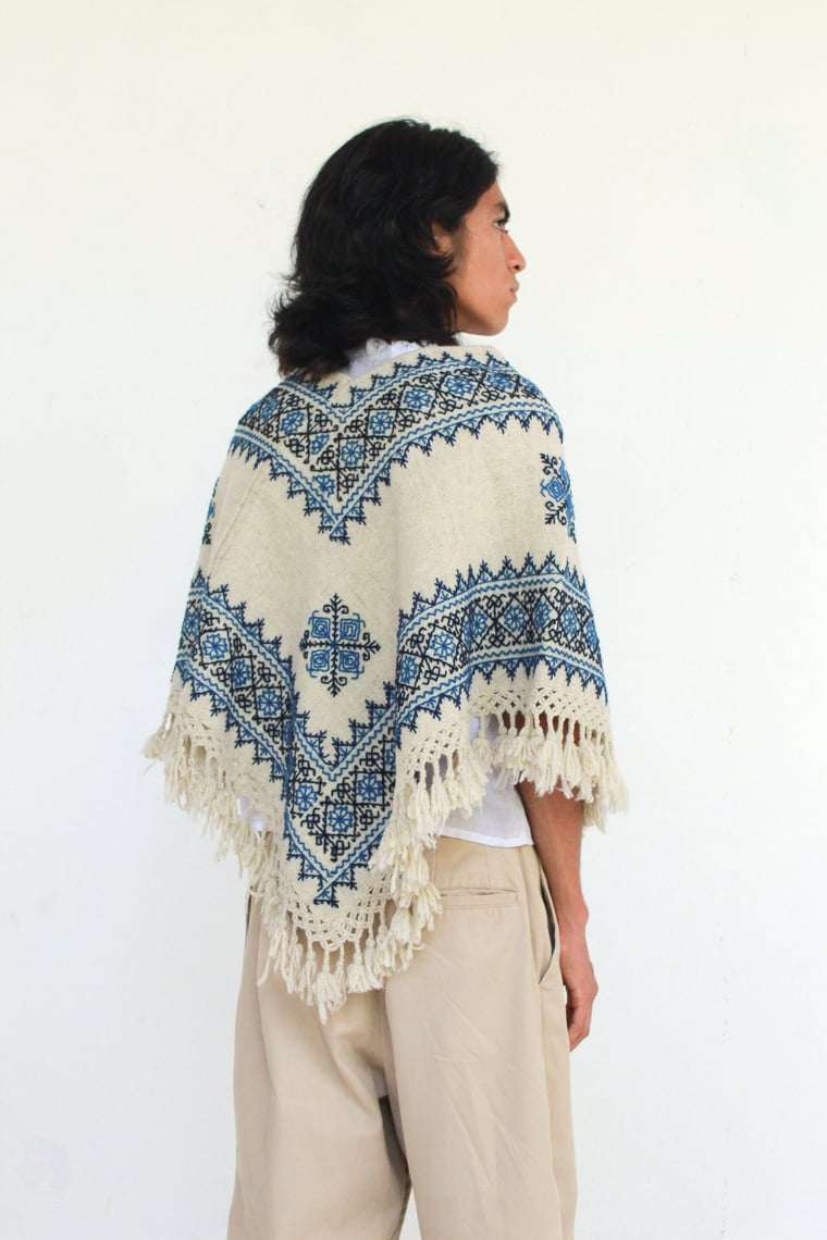 Mexican Poncho. Vintage Poncho. Woven Mexican Cape. | The Vintage Jesus ...