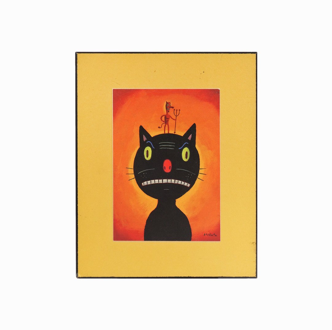 Gary Baseman "Blackie the Cat" Print on Board | Vintage Inquisitor ...