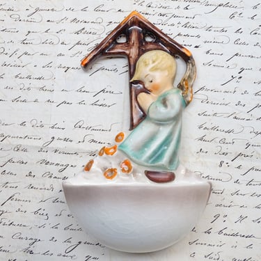 Vintage German Hummel Goebel Angel Shrine Holy Water Font #147, Hand | Explormag | Austin, TX