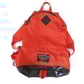 vintage backpack / 70s backpack / 1970s Mountain Lion orange tear drop ...