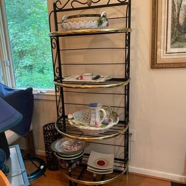 Pier 1 Medici Collection Pewter Iron Bakers Rack Shelf Bathroom Stand Quality is Key Philadelphia