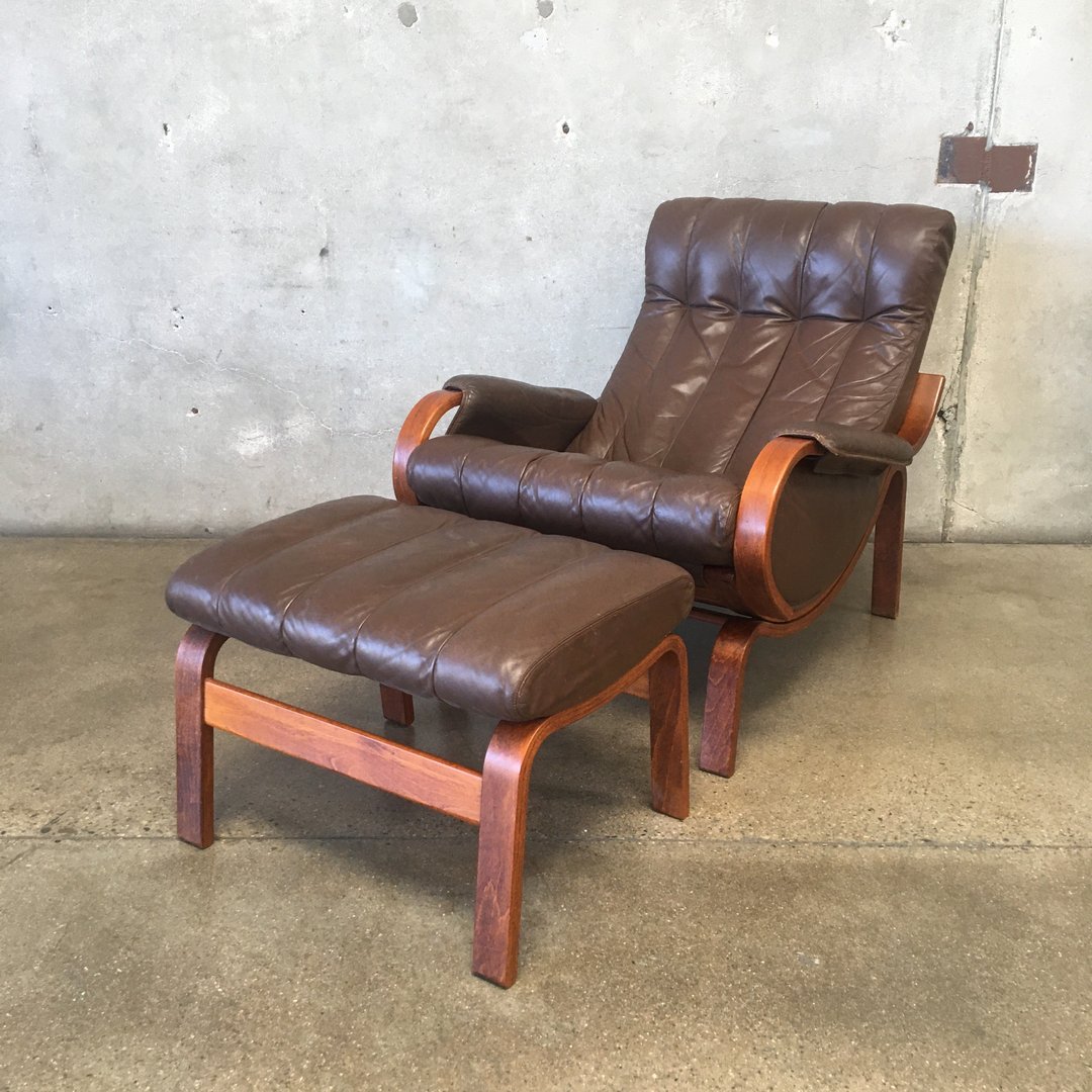 Vintage Ingmar Relling Orbit Lounge Chair With Ottoman | Urban Americana | Long Beach, CA