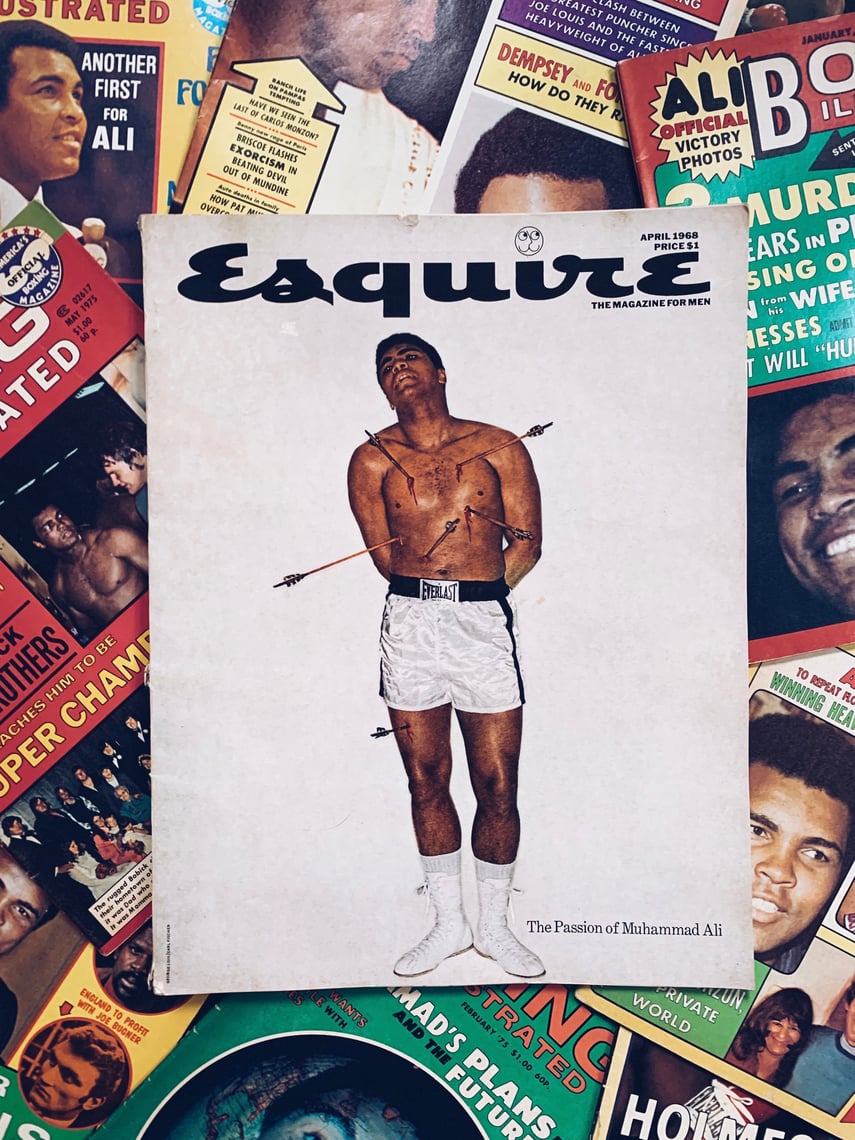 Vintage Rare Esquire Magazine // Muhammad Ali Cover Story (April 1968 ...