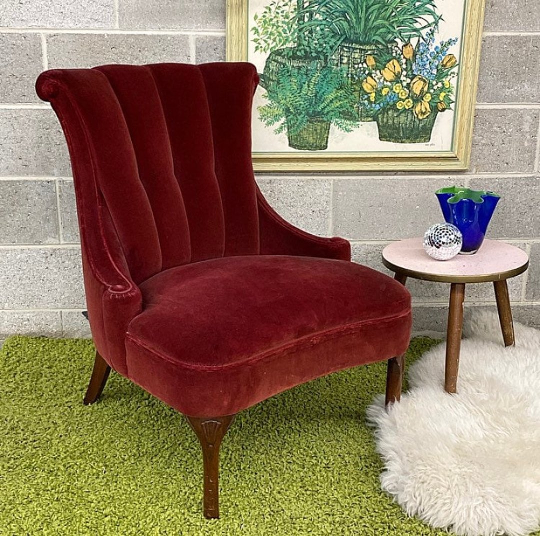 LOCAL PICKUP ONLY ———— Vintage Velvet Chair | Retrospect Vintage ...